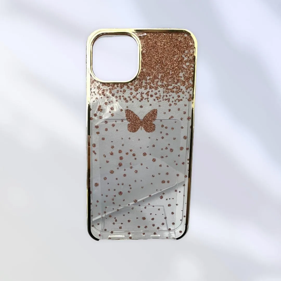 Maska Dusty Gold za iPhone 13 butterfly