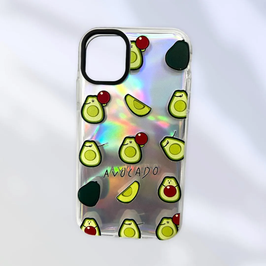 Maska Neon Print za iPhone 11 avocado