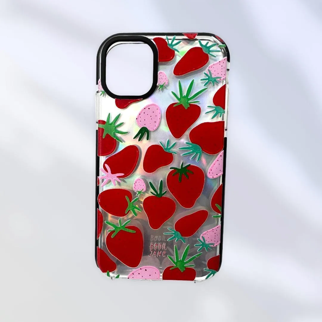 Maska Neon Print za iPhone 11 strawberry