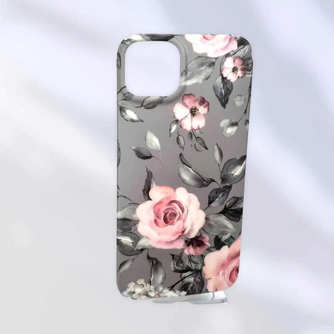 Maska Delicate Flower za iPhone 13 siva