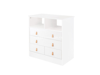 KikkaBoo Drvena komoda Aspen sa policom White (KKB41035)