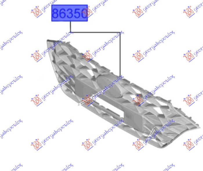 PVC MASKA MAT-CRNA (O) HYUNDAI i20 (2020-2024) (OEM: 86350-Q0000, 86350Q0000)