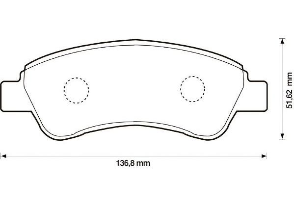 Pločice prednje JURID 573030J Berlingo Partner