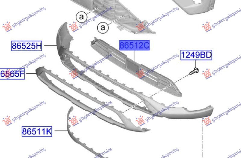 CENTRALNA RESETKA (O) HYUNDAI BAYON (2021-) (OEM: 86531Q0AA0)