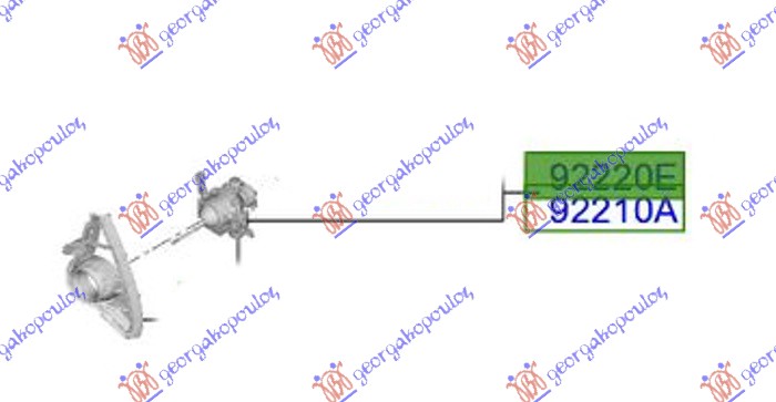 MAGLENKA (O) Desna str. HYUNDAI i10 (2019-2023) (OEM: 92202-K7000, 92202K7000)