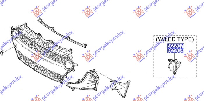 DNEVNO SVETLO LED (O) Leva str. HYUNDAI i10 (2016-) (OEM: 92207-B9800, 92207B9800)