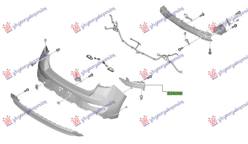 ZADNJA MAGLENKA (O) Leva str. HYUNDAI i30 HATCHBACK (2020-) (OEM: 92405-G4500, 92405G4500)