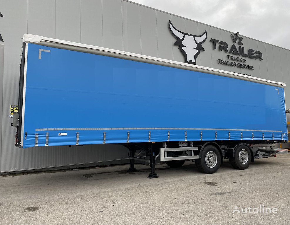 Nova VZ Trailer 2 Axle forced steering CITY semitrailer curtain sided poluprikolica sa kliznom ceradom