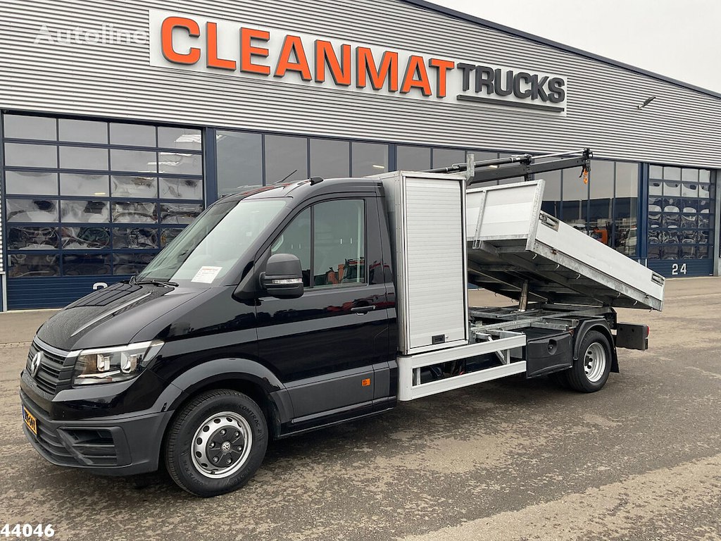 Volkswagen Crafter Euro 6 Hiab 1,3 Tonmeter laadkraan Kipper Just 24.457 Km kamion kiper < 3.5t