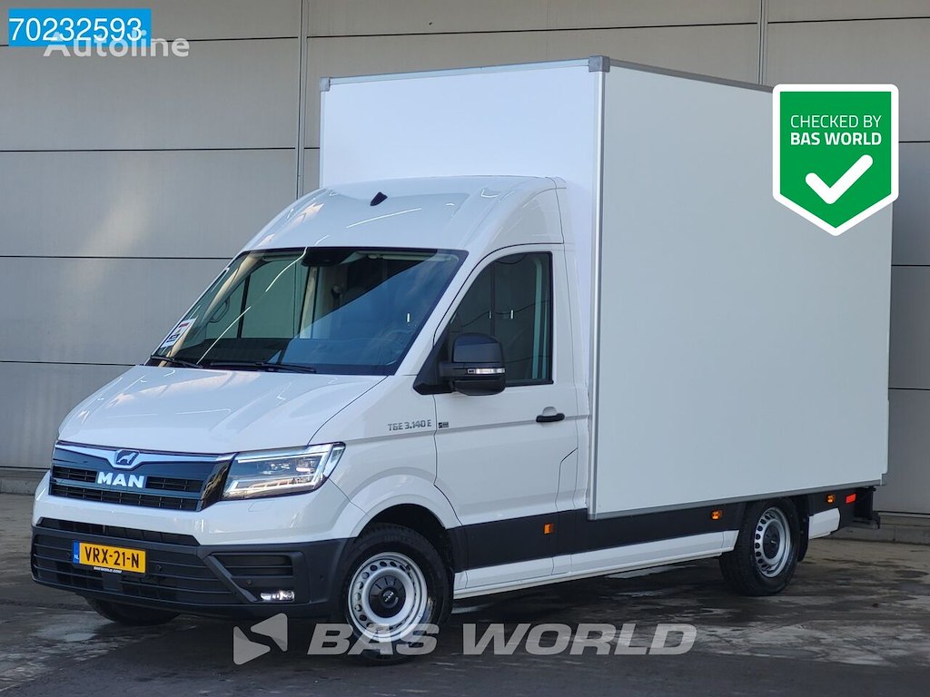 Novi MAN TGE 3.140 E Automaat Bakwagen Elektrisch Navi LED Airco Cruise M kamion furgon < 3.5t