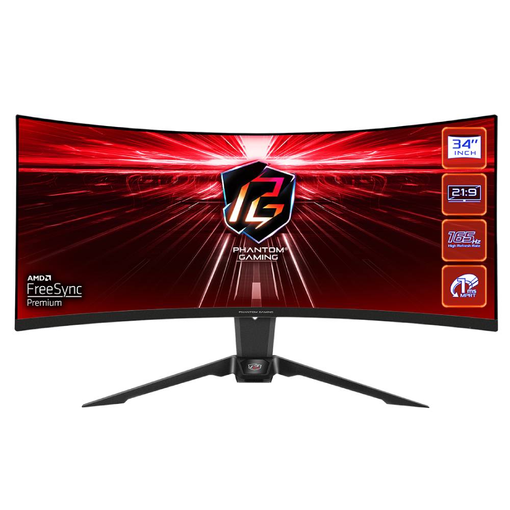 AS Rock Phantom 34" VA PG34WQ15R2B Monitor