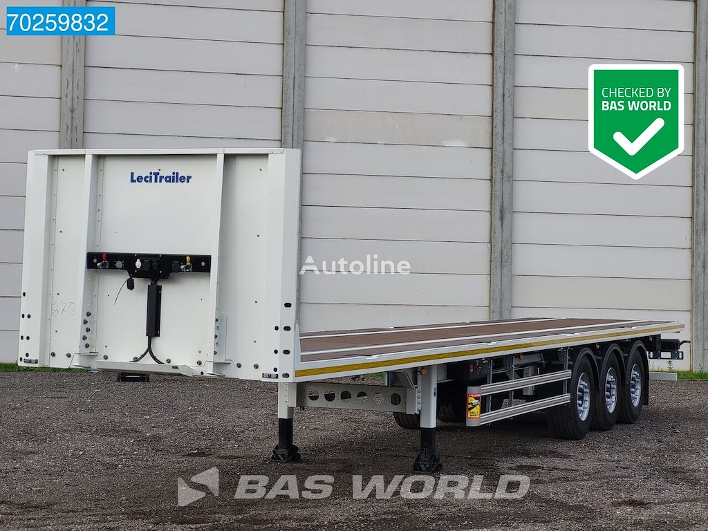 Nova LeciTrailer SR3E 3 axles NEW Liftachse Twistlocks poluprikolica sa ravnom platformom