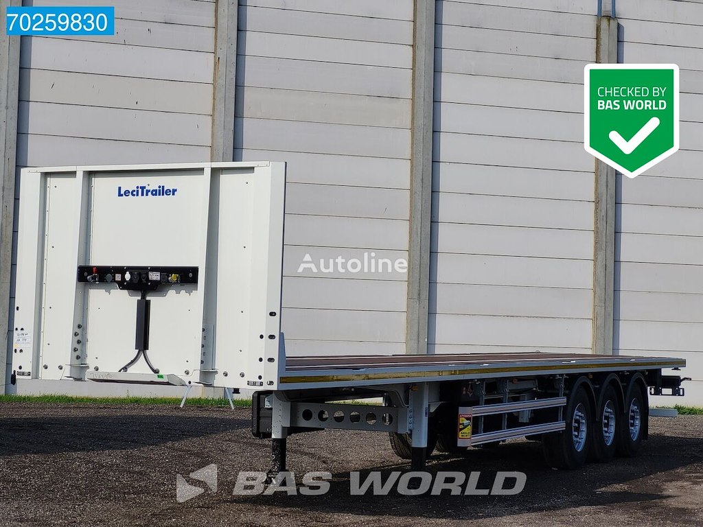 Nova LeciTrailer SR3E 3 axles NEW Liftachse Twistlocks poluprikolica sa ravnom platformom