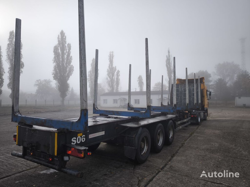 Schwarzmüller HS 3/E Langmaterial Lang Holztransport 3 Achse 35.000 Kg poluprikolica za prevoz drva