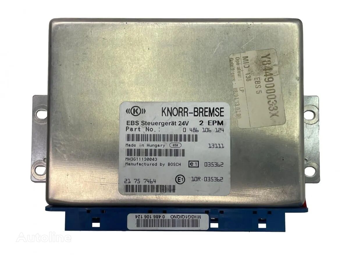 Unitate de control EBS upravljačka jedinica za Knorr-Bremse 24V 2 EPM – Part No. 0486106124 kamiona