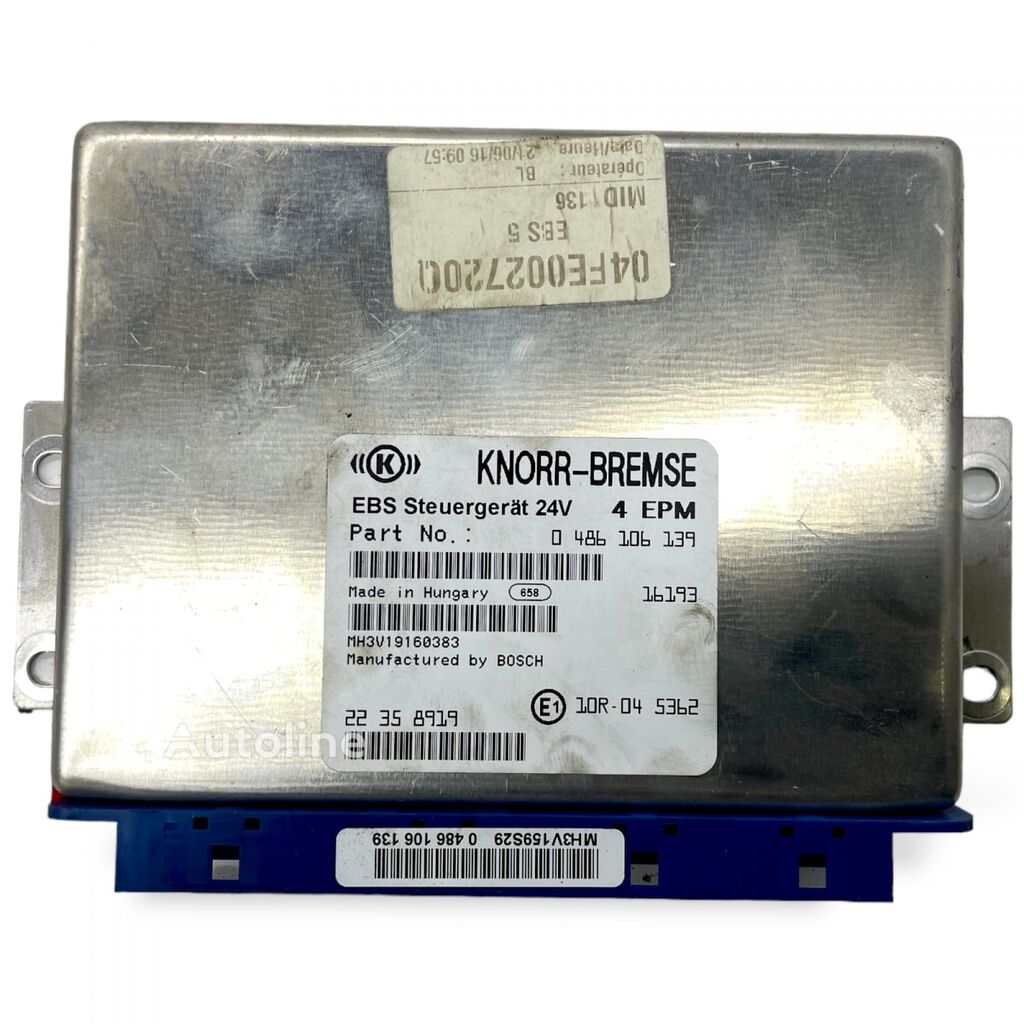 Unitate de Control EBS upravljačka jedinica za Knorr-Bremse 24V 4 EPM Part No. 0 486 106 139 kamiona