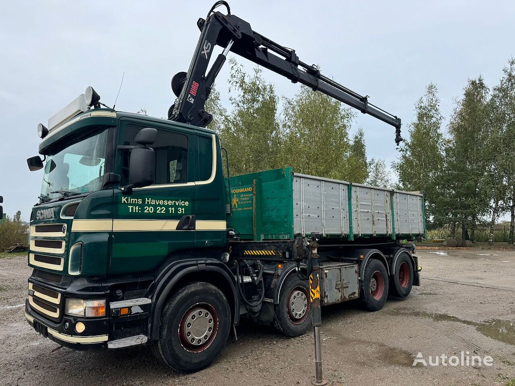 Scania R480 + crane Hiab 166 E-4 Hipro kiper