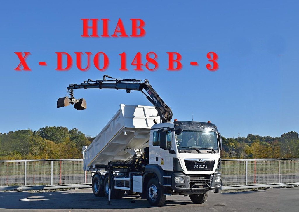 MAN TGS 33.360 *KIPPER 4,80m *HIAB X-DUO 148 B-3*6x4 kiper