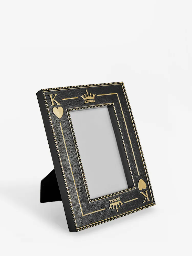 Black King Playing Card Photo Frame