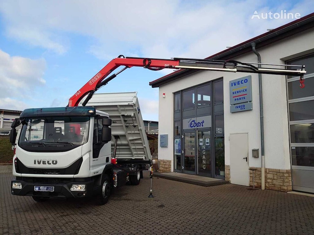 IVECO Eurocargo ML80E22 Kipper + Kran Fassi F65 +Funk kiper