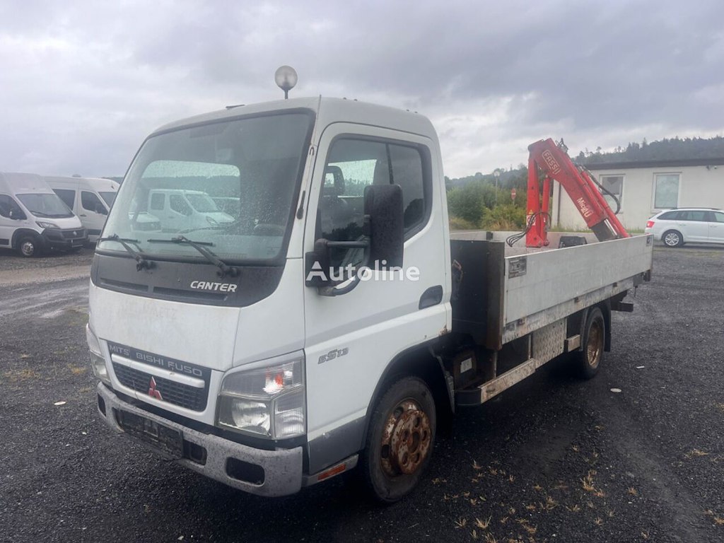 Mitsubishi Fuso Canter 5S13 Flatbed + crane Fassi M20A.13 kamion s ravnom platformom