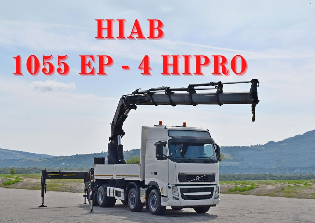 Volvo FH 520 * HIAB 1055 EP - 4 HIPRO/FUNK * 8x4 kamion s ravnom platformom