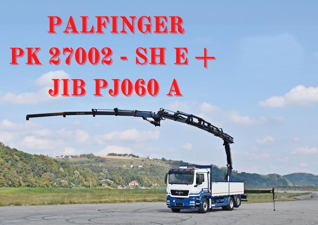 MAN TGS 26.440 *PK 27002 - SH E + JIB PJ060A + FUNK kamion s ravnom platformom