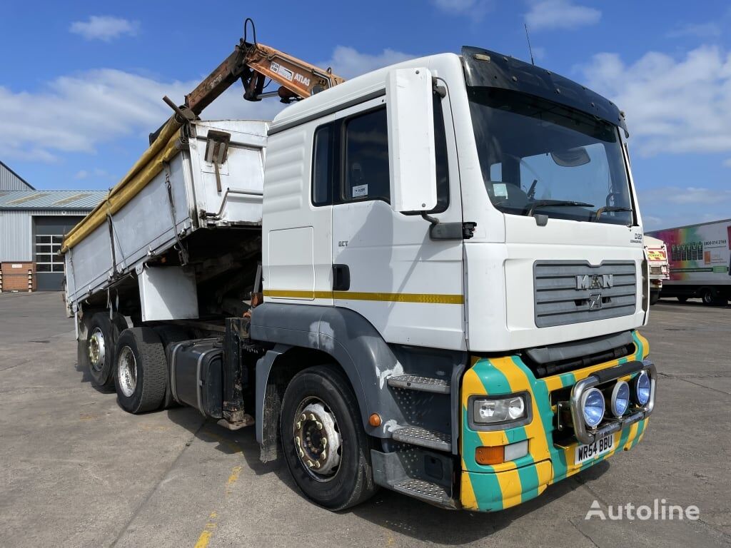 MAN TGA 26.350, 6X2 DRAWBAR SPEC ALUMINIUM INSULATED TIPPER/CRANE – kamion s ravnom platformom