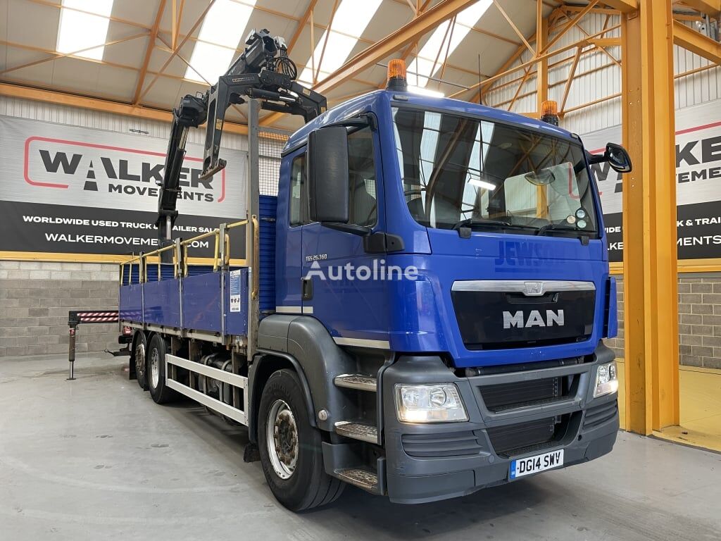 MAN TGS 26.360, 6X2 26 TONNE DRAWBAR SPEC BRICK GRAB – 2014 – DG14 S kamion s ravnom platformom