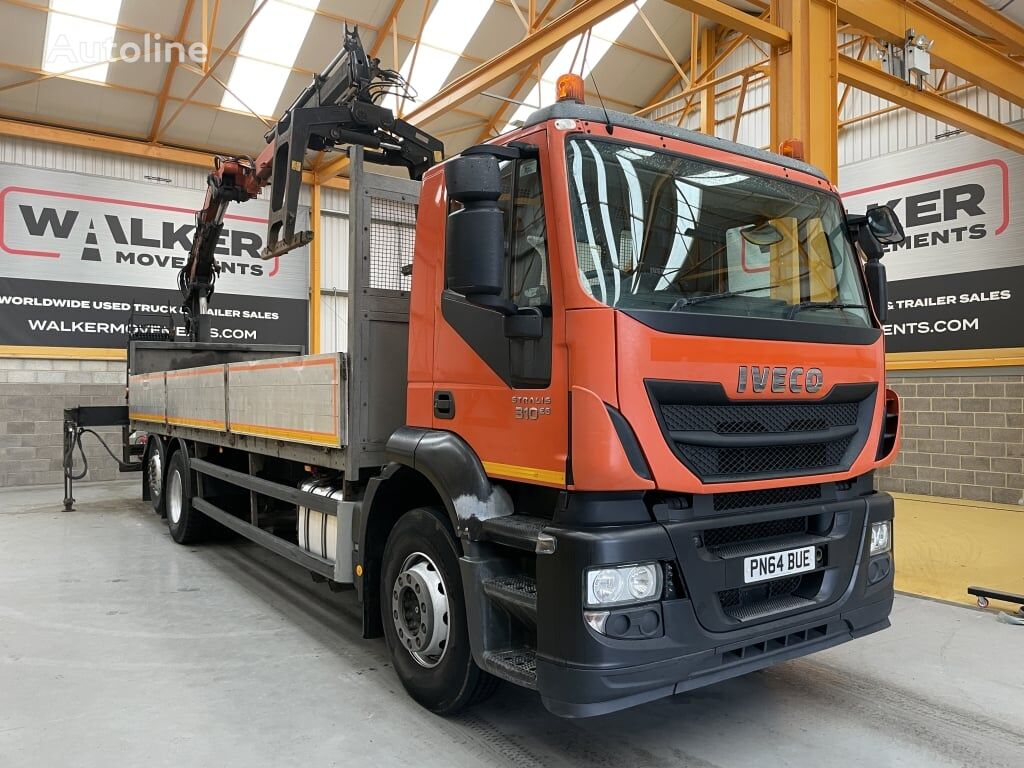 IVECO STRALIS 26 TONNE *EURO 6*, 6X2 BRICK GRAB – 2014 – PN64 BUE kamion s ravnom platformom