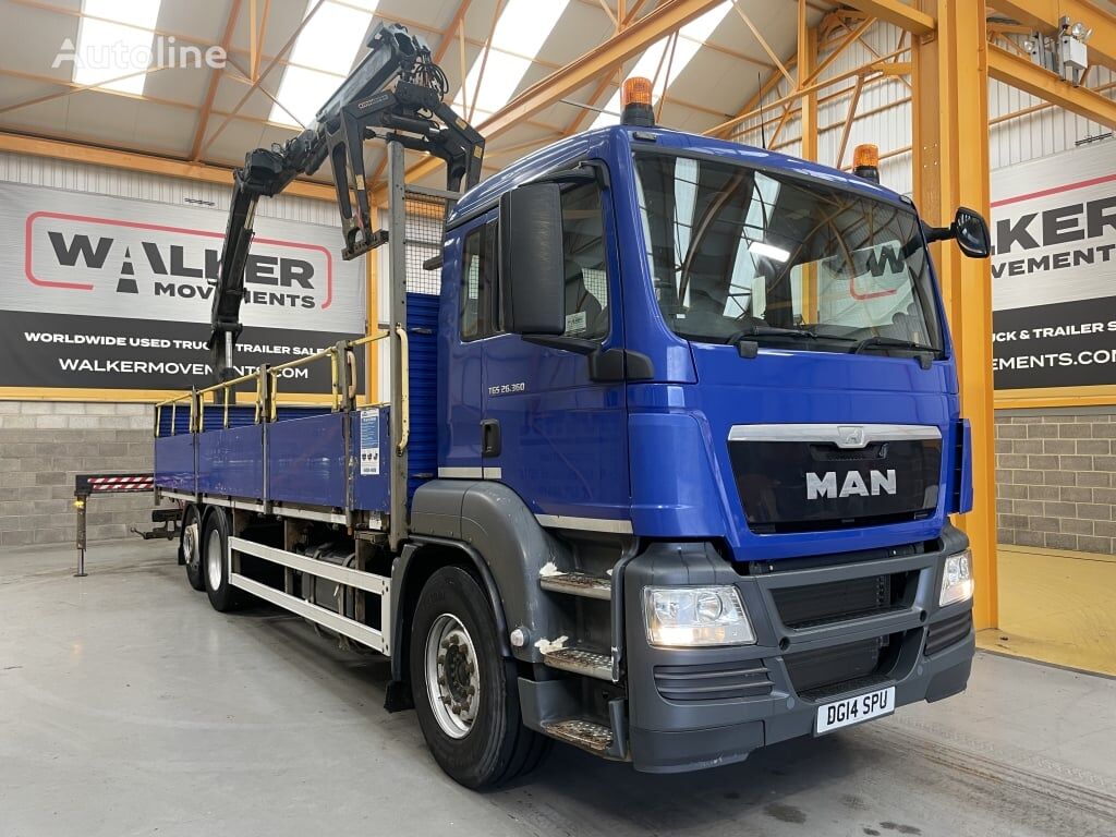 MAN TGS 26.360, 6X2 26 TONNE DRAWBAR SPEC BRICK GRAB – 2014 – DG14 S kamion s ravnom platformom