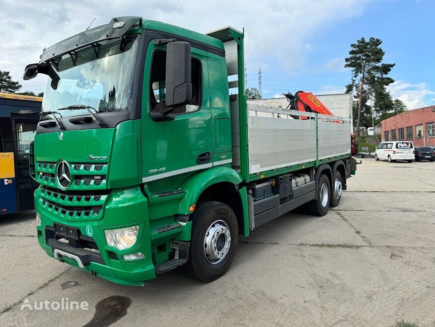 Mercedes-Benz 2543 Valník s hydraulickou rukou PALFINGER ,EURO6 kamion s ravnom platformom