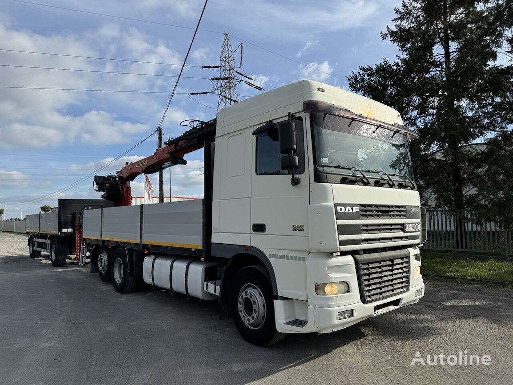 DAF XF 95 430 MANUAL RETARDER 2004 YEAR EURO-4 PALTFINGER 1600 kamion s ravnom platformom