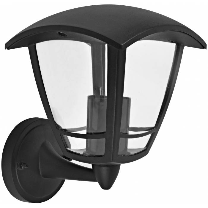 Fenjer zidna lampa Aria-U 1xE27 Crna IP44