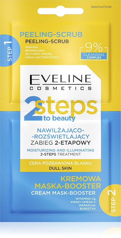 EVELINE - Eveline 2 STEPS TO BEAUTY Moisturizing and illuminating treatment 2X4ml