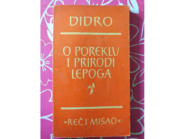 O poreklu i prirodi lepoga, Deni Didro