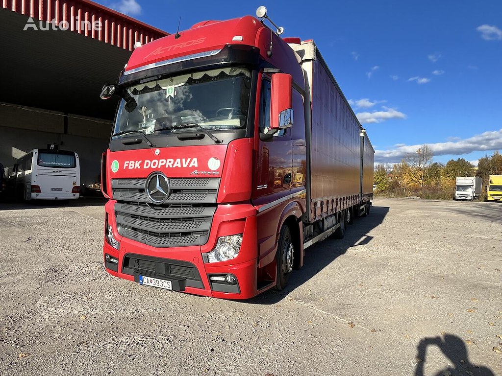 Mercedes-Benz Actros 2548 kamion sa klizna zavesa cerada + prikolica sa kliznom ceradom