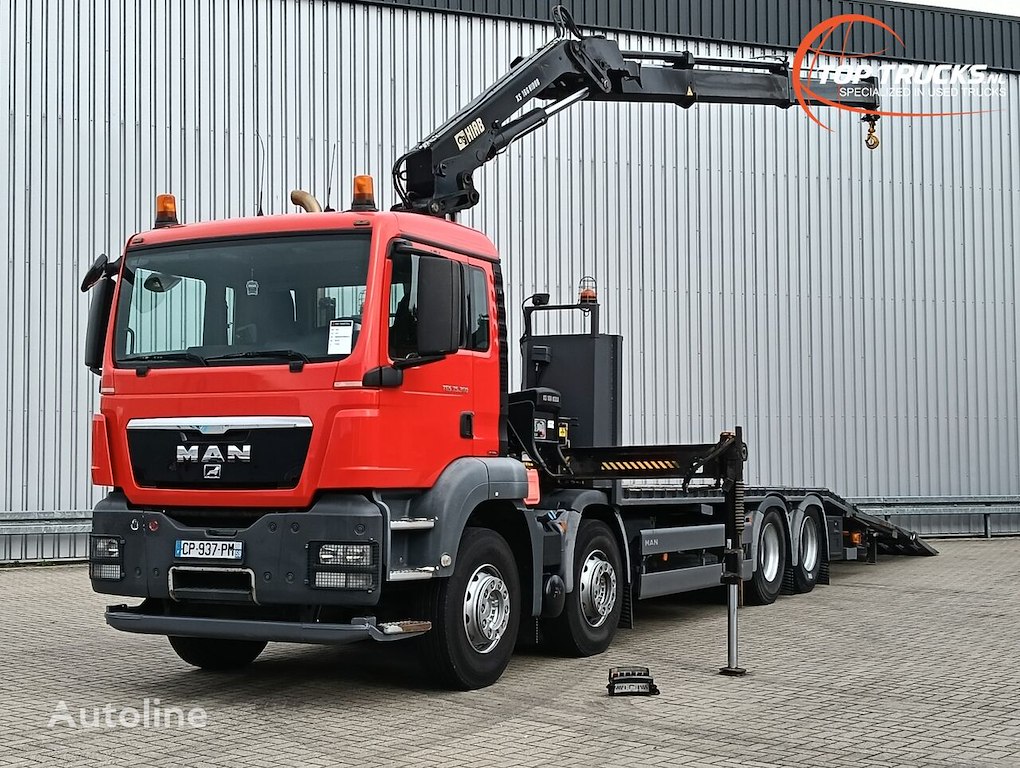 MAN TGS 35.360 8x2 - 16 TM Kraan, Machine transporter, Oprijwagen, a kamion platforma