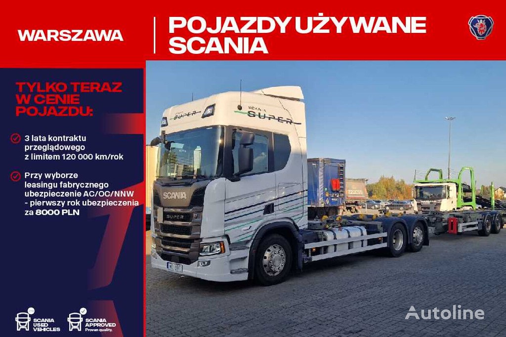 Scania Mikrofala, Kawiarka, Skóra / Dealer Scania vozilo za prevoz kontejnera