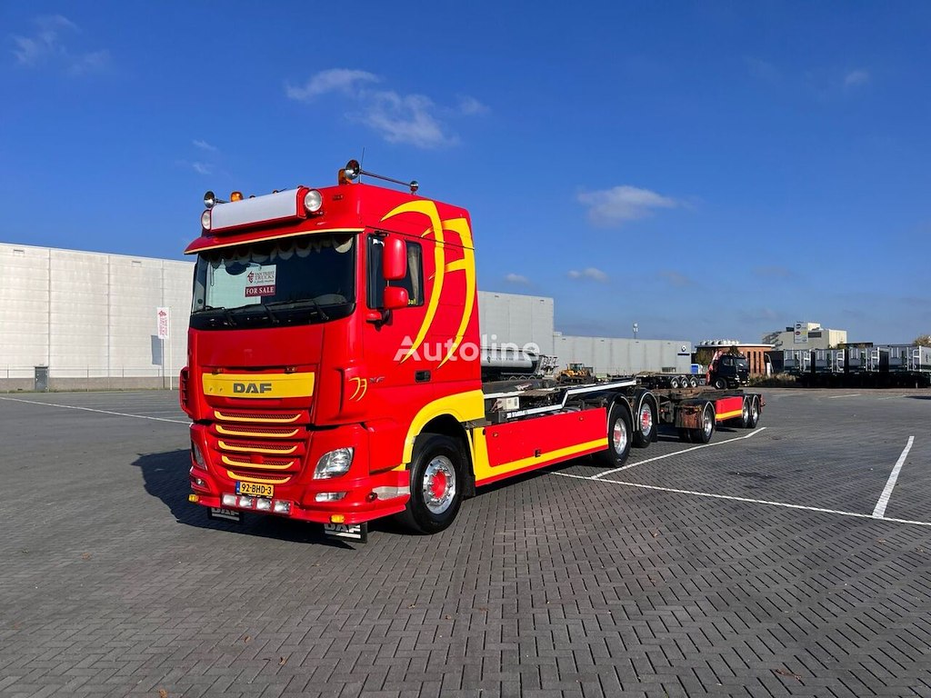 DAF XF 440 FAN 440, hooklift VDL 21T, GS aanhanger. vozilo za prevoz kontejnera