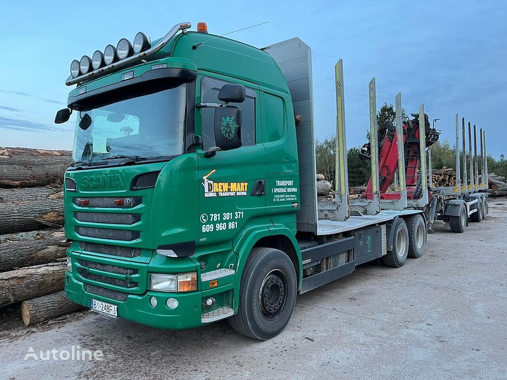 Scania R520 V8 6x4 Blatt/Blatt Epsilon kamion za prevoz drva