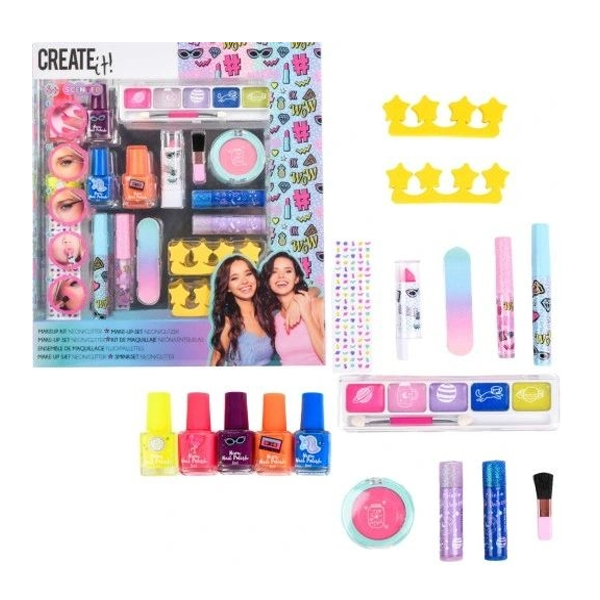 Set za ulepsavanje Neon/Glitter Create it! 55851