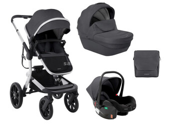 KikkaBoo Kolica Irene premium 3in1 set sa I-SIZE autosedištem i tvrdom korpom Dark Grey (KKB11252)