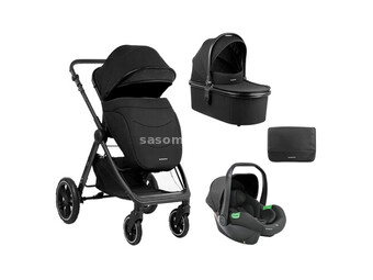 KikkaBoo Kolica Ava 3in1 set sa I-SIZE autosedištem i tvrdom korpom Black (KKB13065)