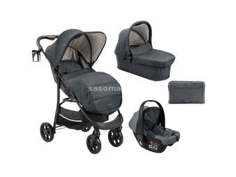 KikkaBoo Kolica Selina premium 3in1 set sa I-SIZE autosedištem i tvrdom korpom Dark Grey (KKB11257)