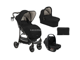 KikkaBoo Kolica Selina premium 3in1 set sa I-SIZE autosedištem i tvrdom korpom Black (KKB11256)