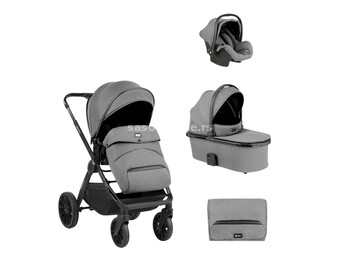 KikkaBoo Kolica Tiffany 3in1 set sa autosedištem I-Prime I-size i tvrdom korpom Light Grey (KKB20...