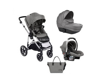 KikkaBoo Kolica Thea 3in1 premium set sa autosedištem I-Trail I-size i tvrdom korpom Grey (KKB201...