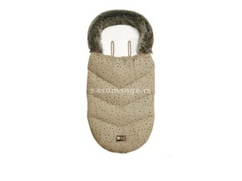 KikkaBoo Zimska navlaka za kolica Luxury Fur Dots Beige (KKB41095)