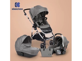 KikkaBoo kolica Thea 3in1 set sa autosedištem i tvrdom korpom light grey (KKB21111)